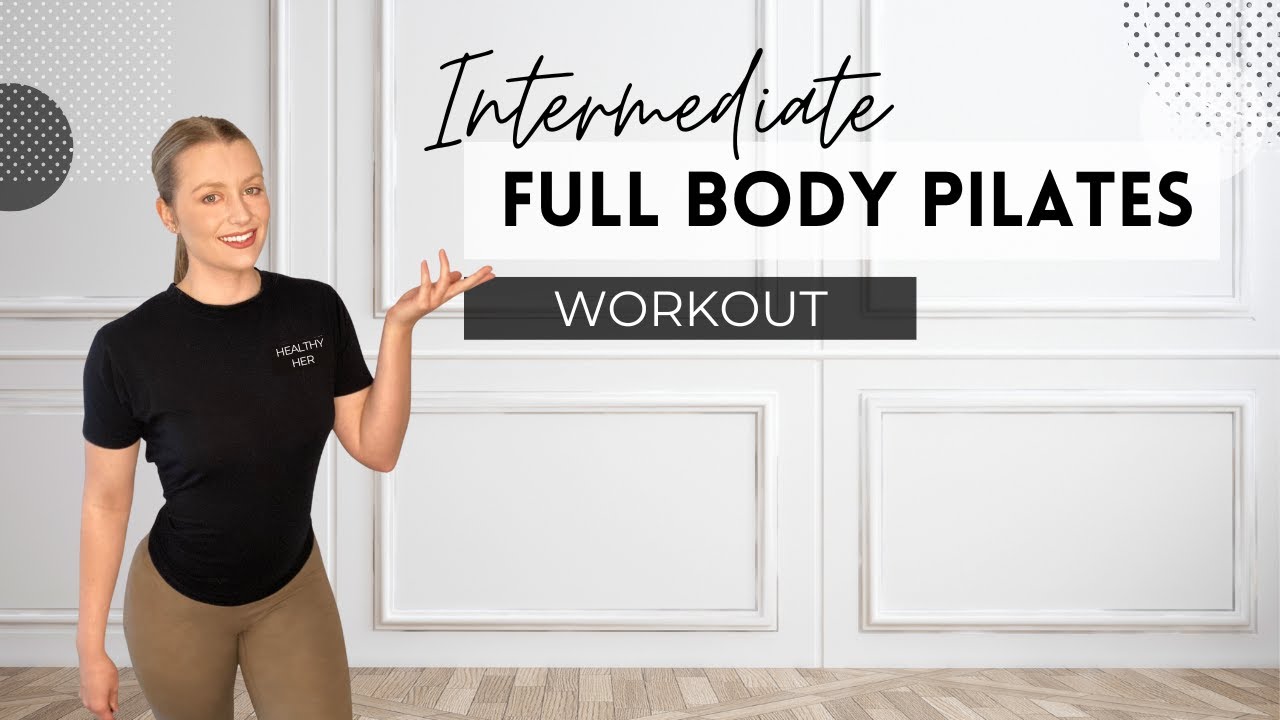 20min Intermediate Full Body Pilates Workout Music Only No Equipment