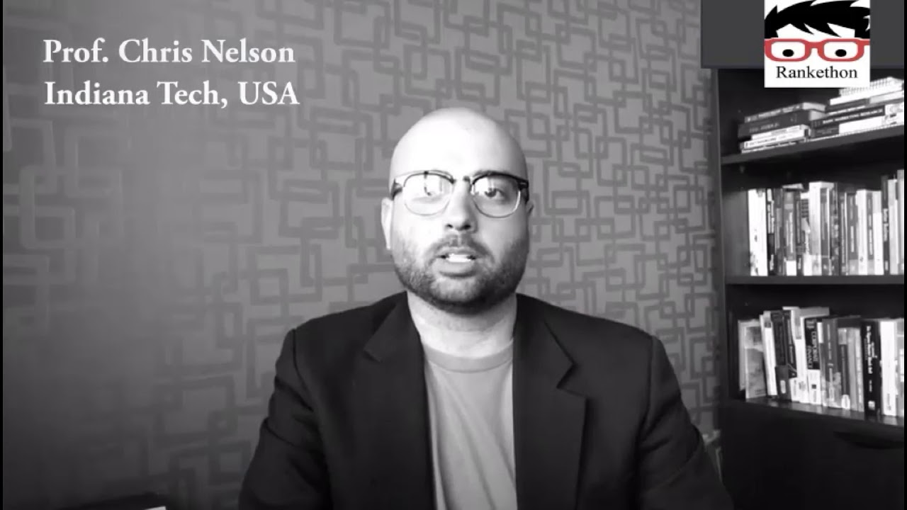 Prof. Chris Nelson, Indiana Tech USA on Rankethon for employability ...
