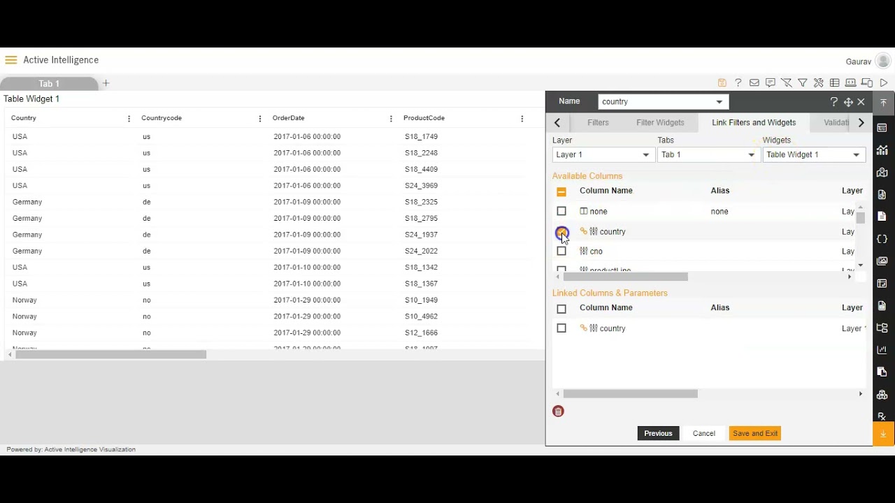 Embed link with pivot using filter - YouTube