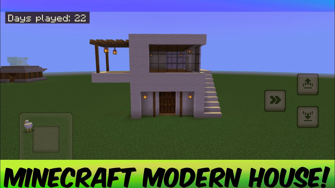 Minecraft how to build a modern house 2 story (easy tutorial) - YouTube