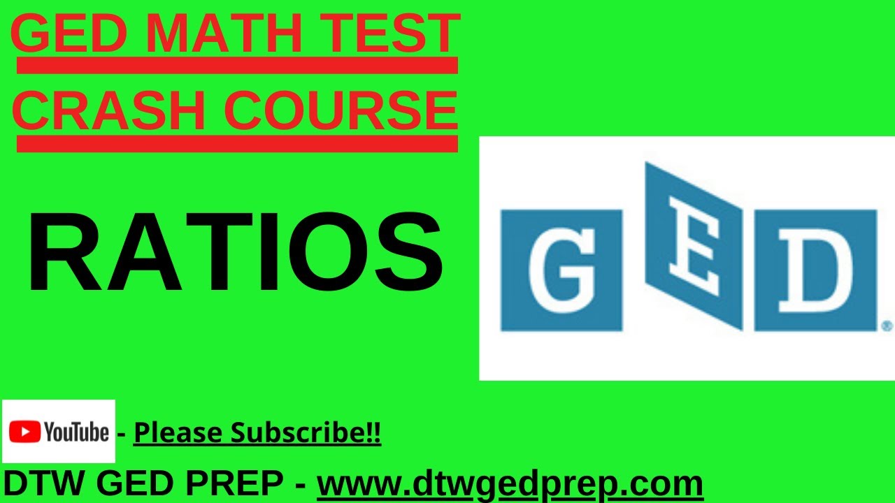 RATIOS - GED MATH TEST CRASH COURSE - YouTube