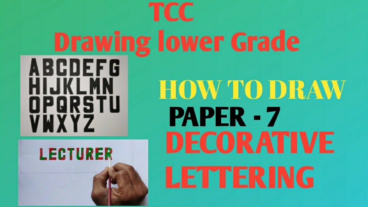 decorative lettering paper 7//drawing lower grade//tcc - YouTube