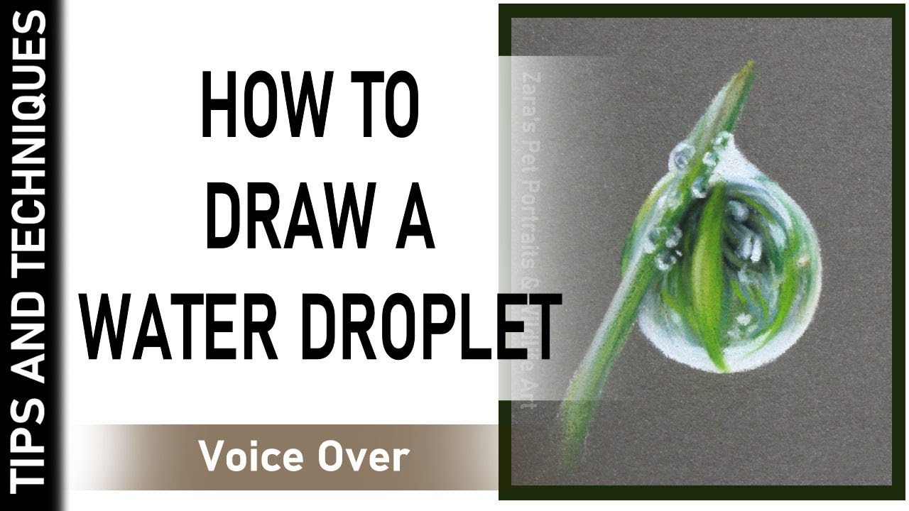 HOW TO DRAW WATER DROPLETS - YouTube