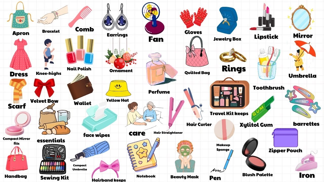 Top 42 Women's Personal Items Explained | Learn About Vocabulary Daily ...