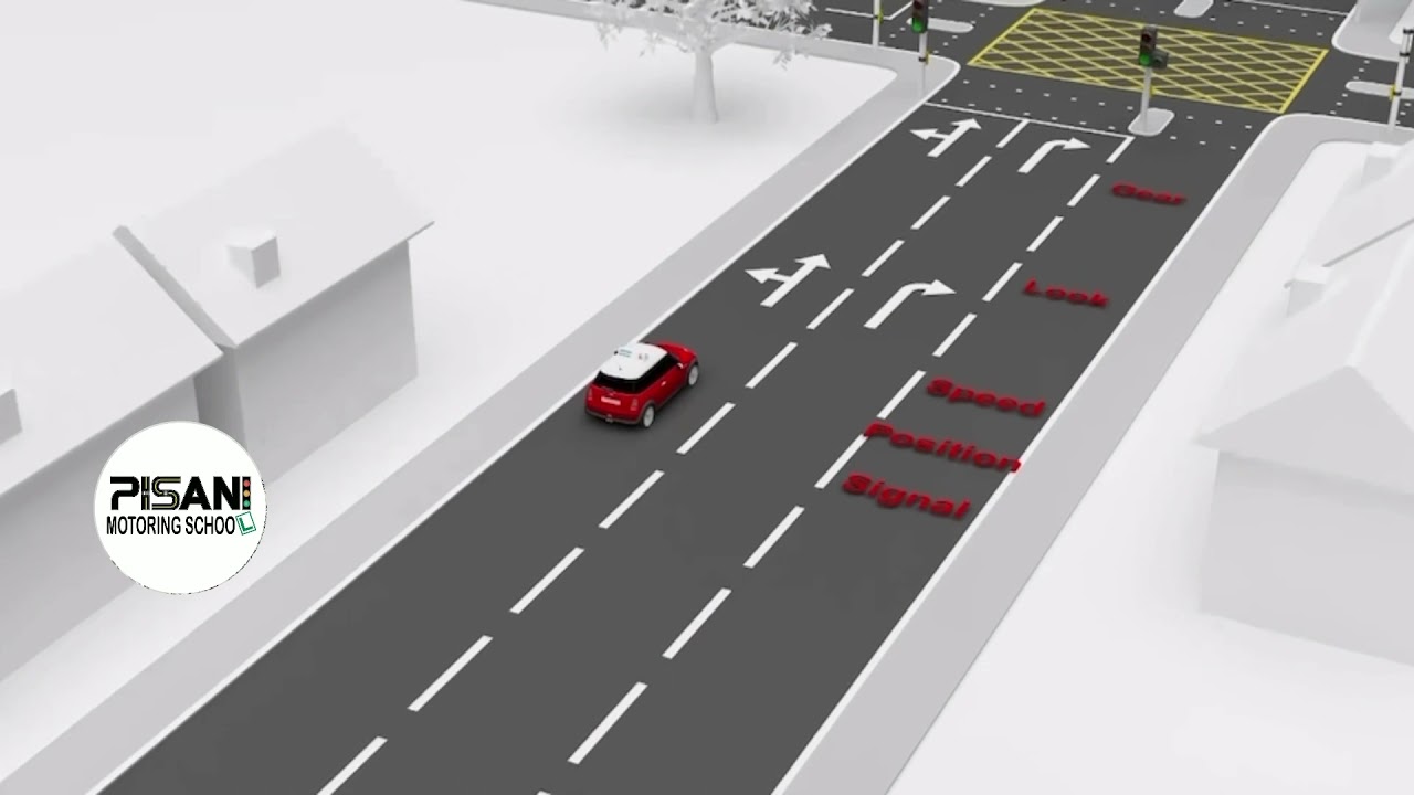 Traffic lights with box junction turning right - YouTube