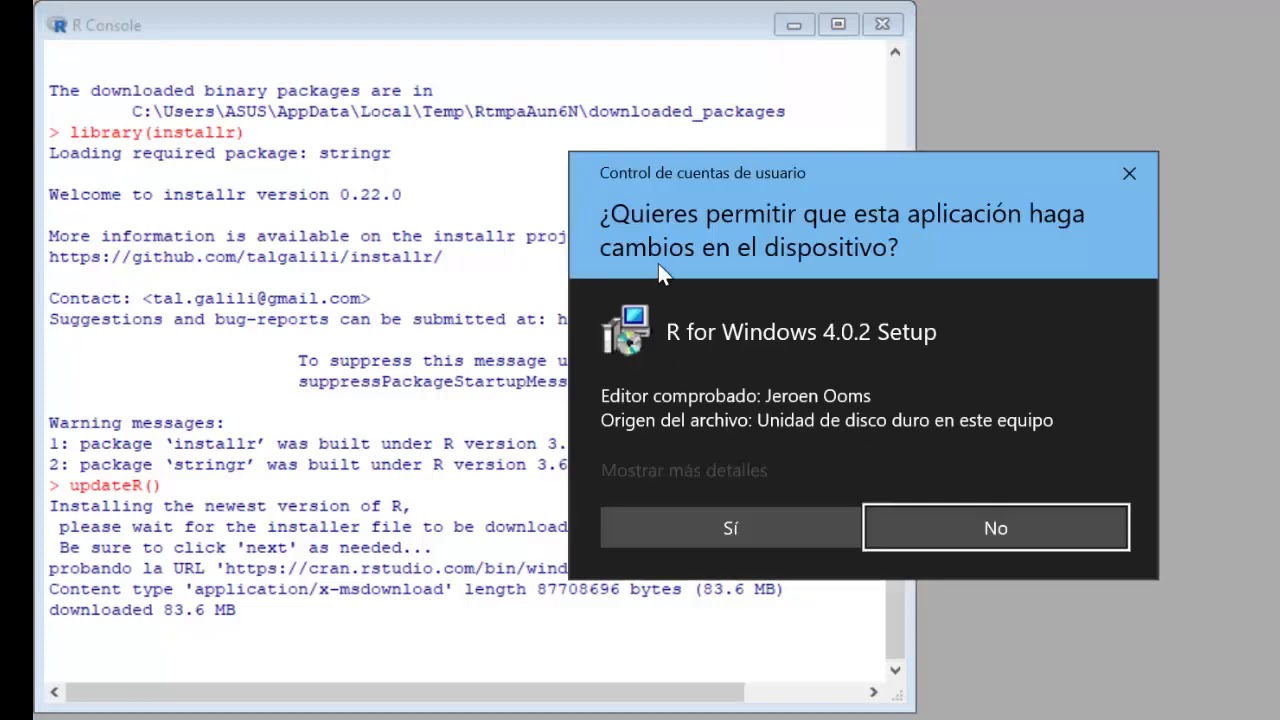 Como actualizar R a su última versión. - YouTube