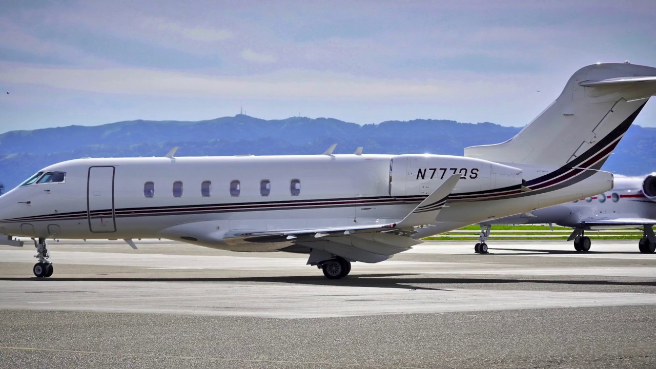 2015 Bombardier Challenger 350 N777QS c/n 20562 departing Livermore ...