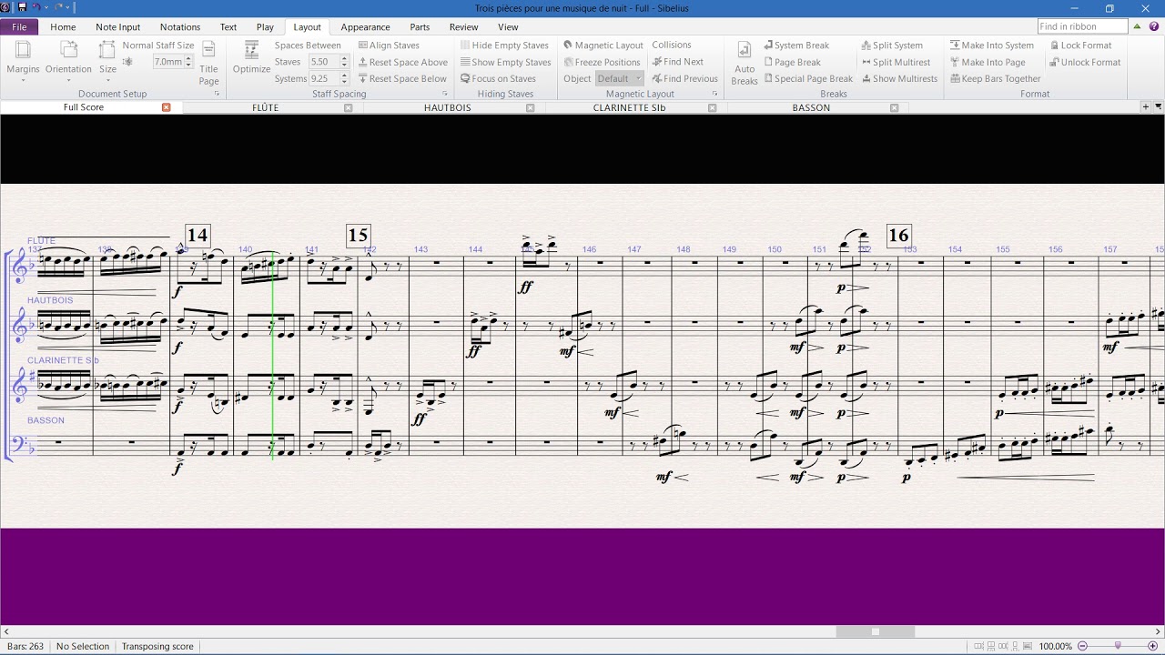 Eugène Bozza - Trois pièces pour une musique de nuit (NotePerformer 3) - YouTube