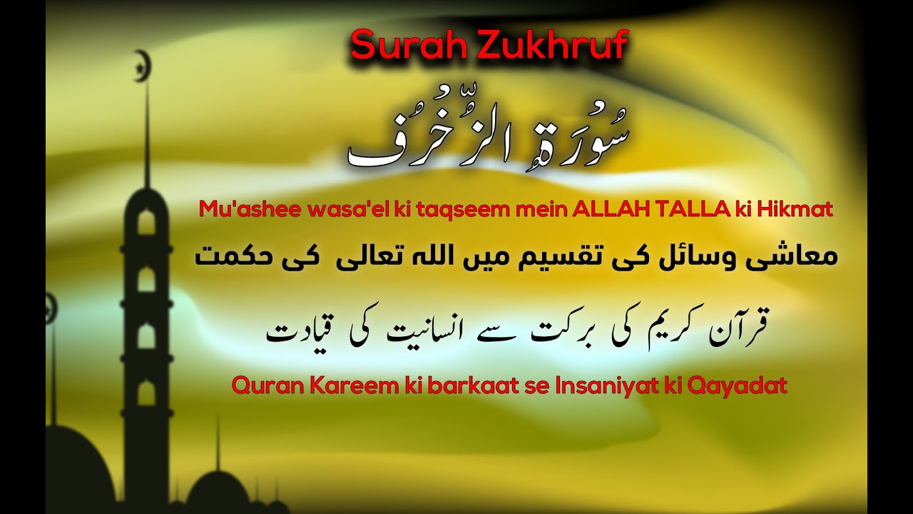 Introduction to Surah Az-Zukhruf - The Adornments of the Hereafter ...