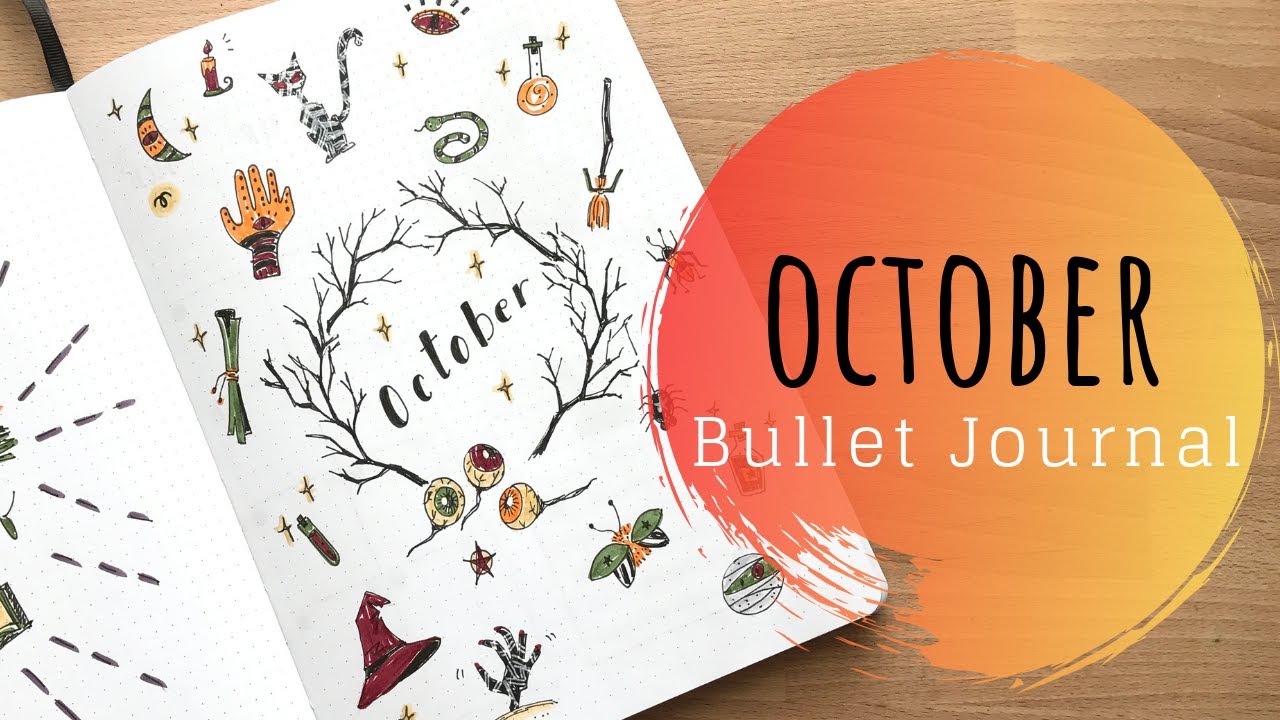 PLAN WITH ME ll October 2019 Bullet Journal ll Spooky Halloween Theme ...