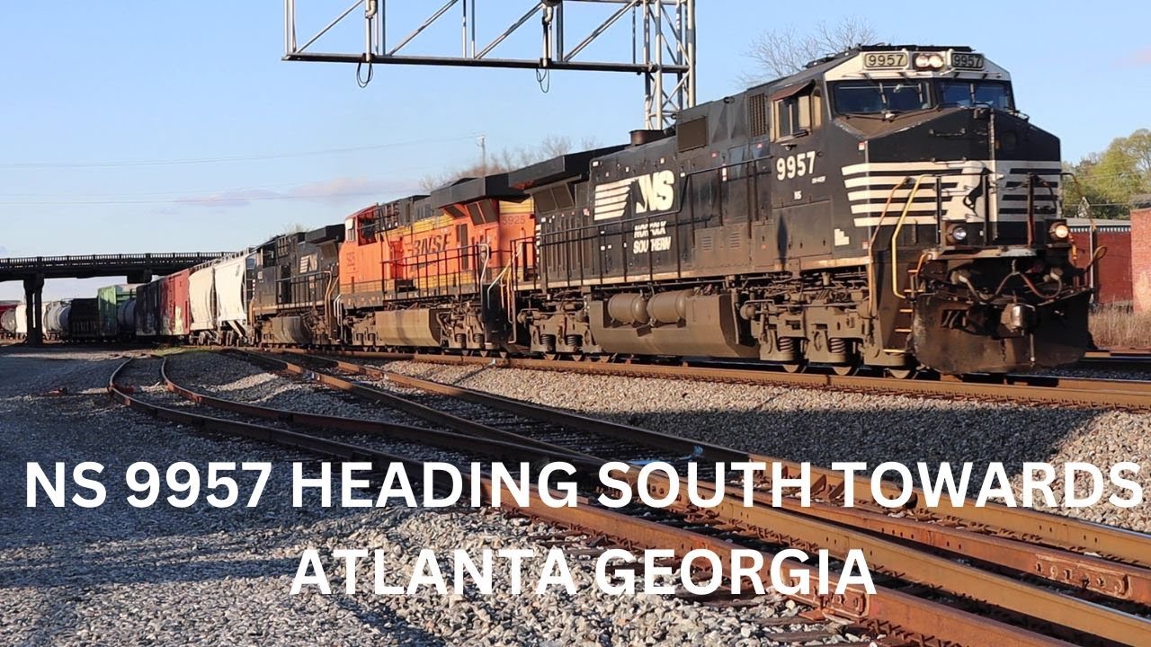 NS 9957 freight crossing Morris Street on their way to Atlanta Georgia ...