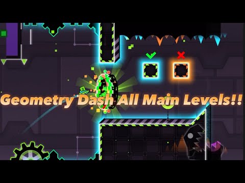 Geometry Dash All Main Levels!! | Gameplay By EpicGamers223 | :D - YouTube