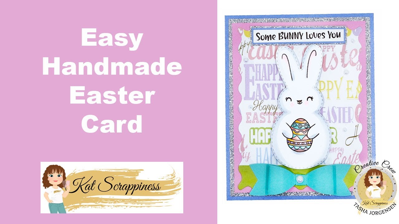 Handmade Easter Card Tutorial Featuring featuring the Kat Scrappiness Build a Bunny Stamp Set ...