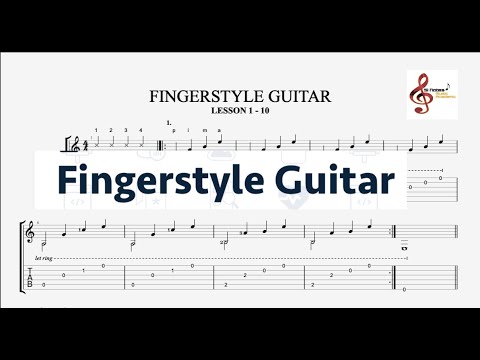 FINGERSTYLE GUITAR - Lesson 1 - 10 for beginners - YouTube