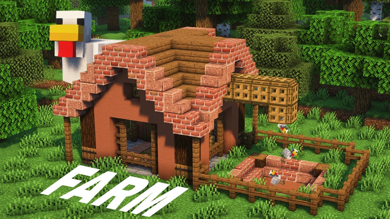 How to Build an Aesthetic Chicken Farm | Minecraft - YouTube