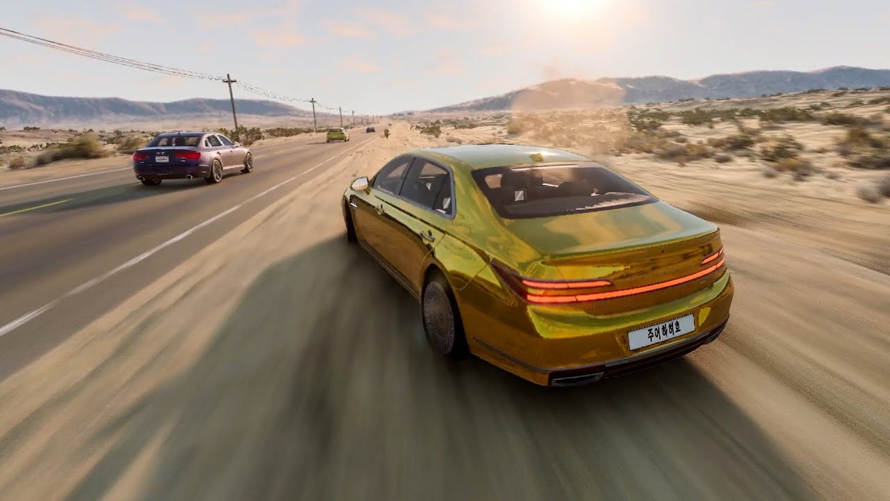 CRASHES and DANGEROUS DRIVING on HIGHWAY // Genesis g90 - BeamNG.Drive ...
