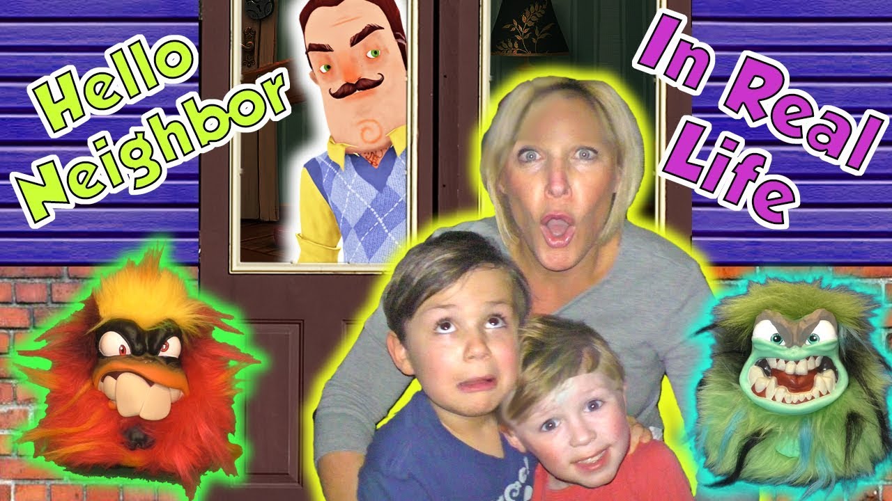 Hello Neighbor in Real Life in the Dark Toy Scavenger Hunt with ...