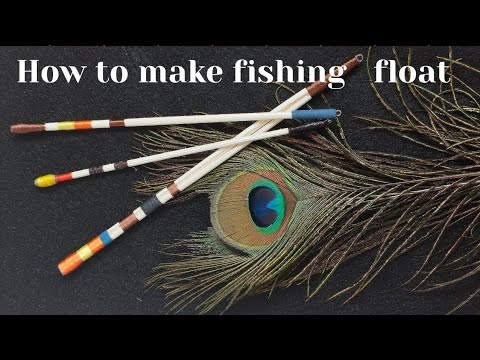 How to make Fishing float with picock pluc made at home - YouTube