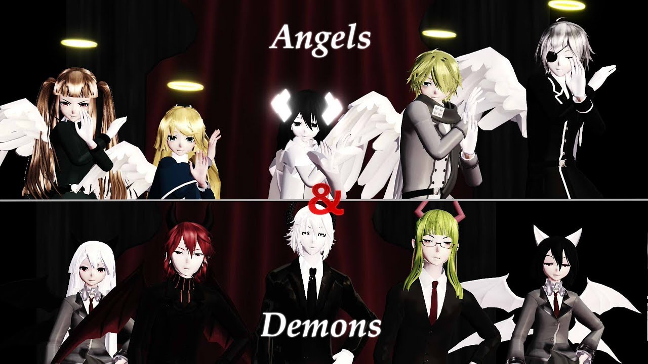(MMD The Gray Garden) Angels & Demons (Test Models DL) - YouTube