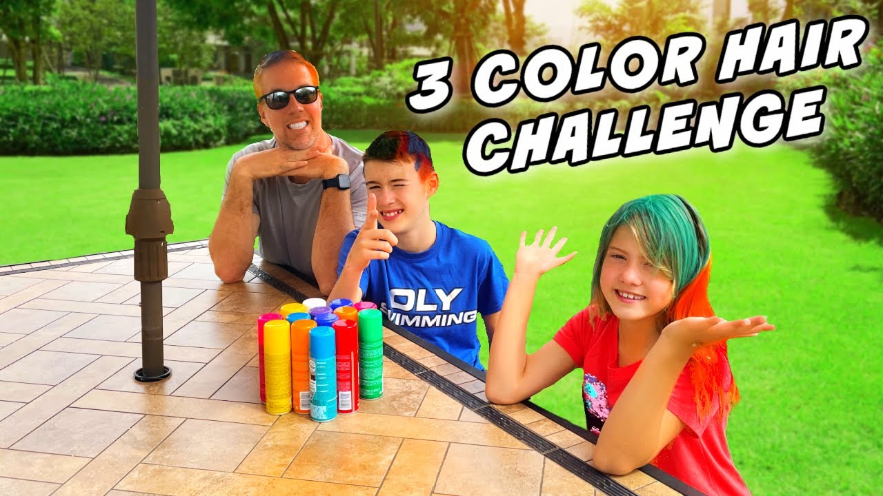 3 Color Hair Dye Challenge | In Public!!! - YouTube