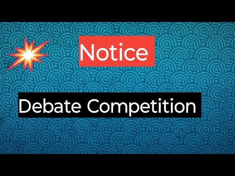 Notice on Inter - school Debate Competition In English | Notice writing ...