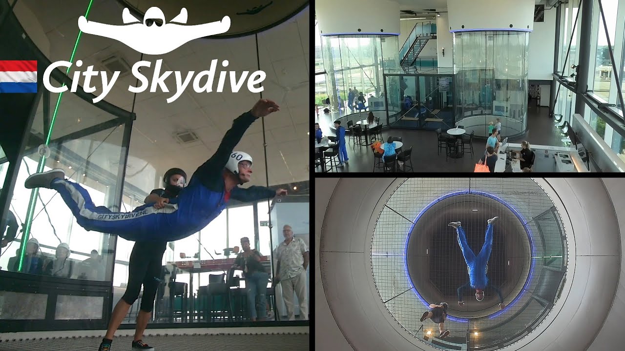 Indoor skydiving (first time) - City Skydive, Netherlands - YouTube