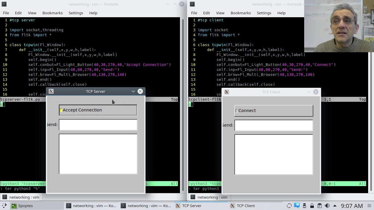 CS2 Lesson 29 - Asynchronous TCP with pyFltk - YouTube