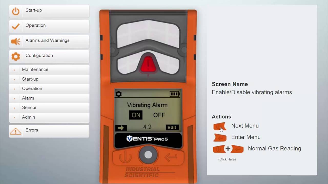 Ventis Pro Alarm Settings 4 0 - YouTube
