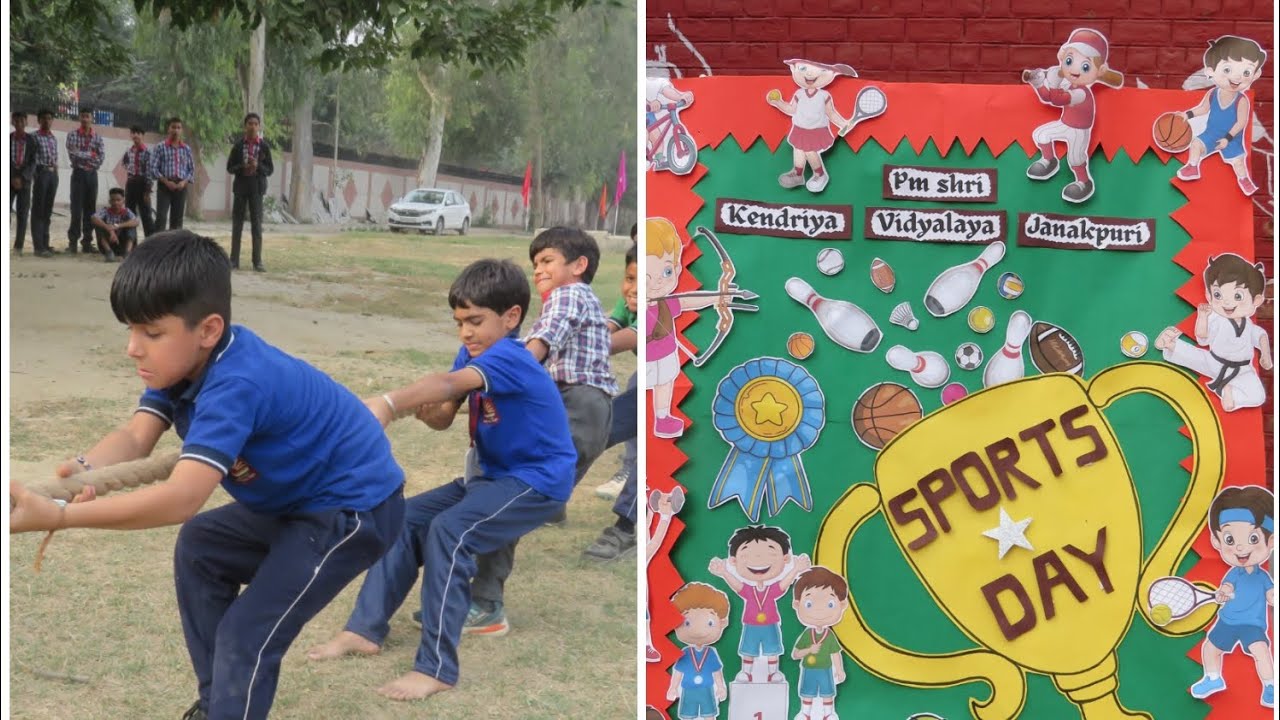 Mini sports day 2k24 on children's day@kendriyavidyalayajanakpuri - YouTube