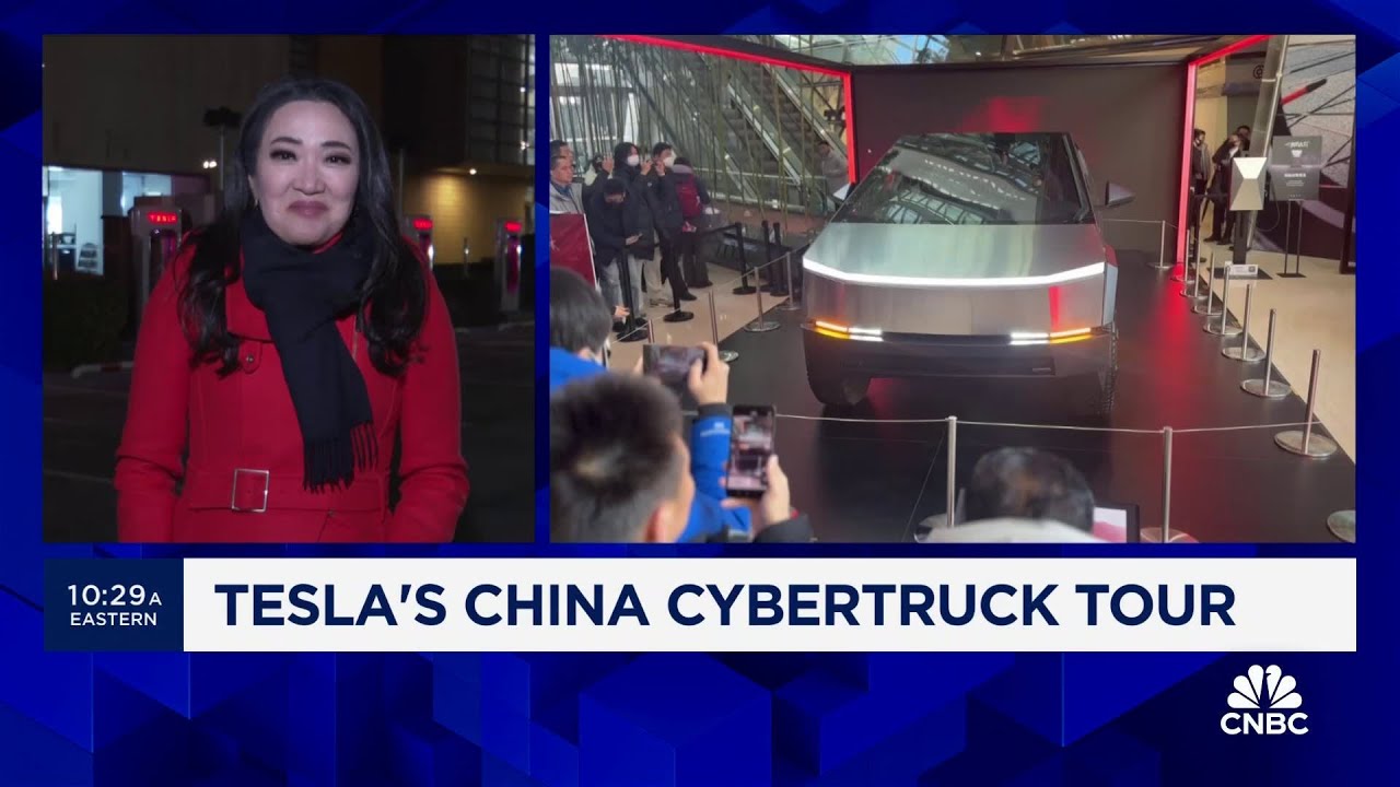 Tesla begins China Cybertruck tour in eight cities - YouTube