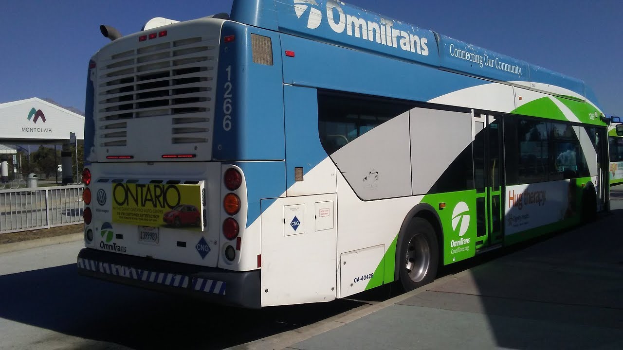 2012 OmniTrans New Flyer XN40 1266 - YouTube