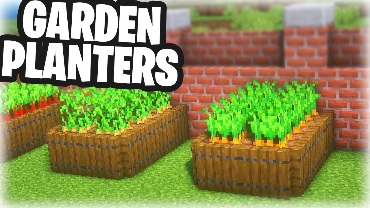 🌼 How to Build GARDEN PLANTERS in Minecraft - Quiet ASMR (Decoration) # ...