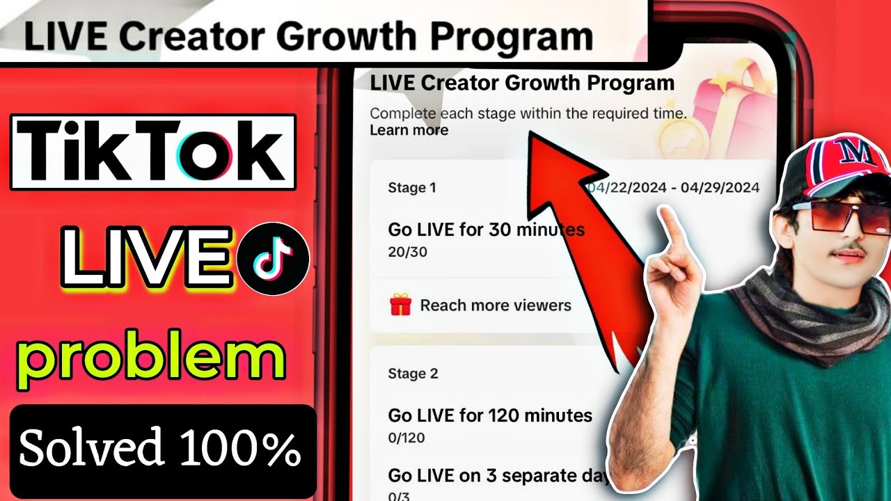 Live Creator Growth program, continue your live journey TikTok problem, TikTok confirm your age ...
