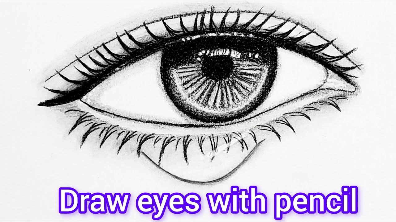 How to draw crying eyes ? Drawing tutorial eyes - YouTube