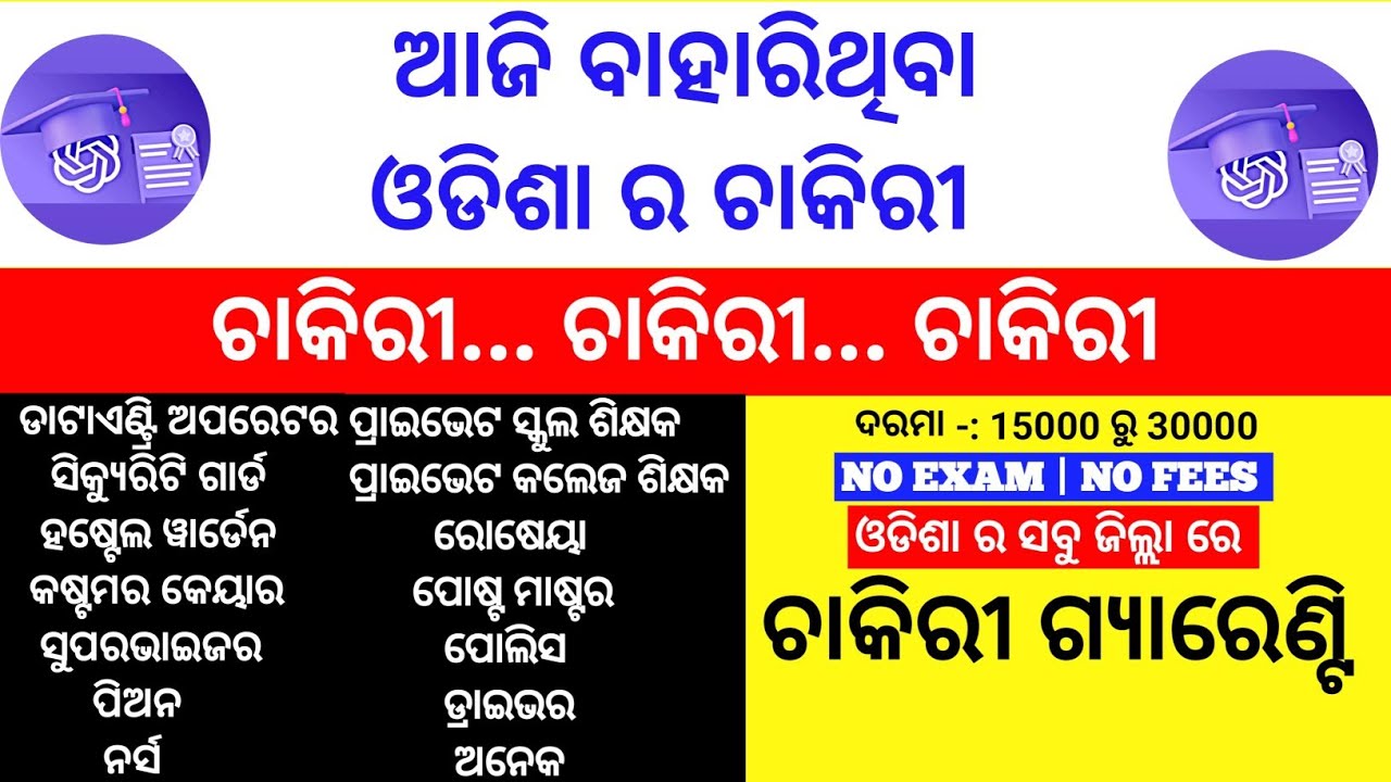 Jobs In Odisha | Odisha Jobs | New Job's In odisha | Private Job in ...