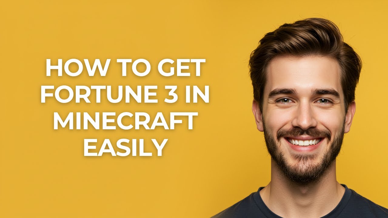 How To Get Fortune 3 In Minecraft Easily - GUIDE! - YouTube