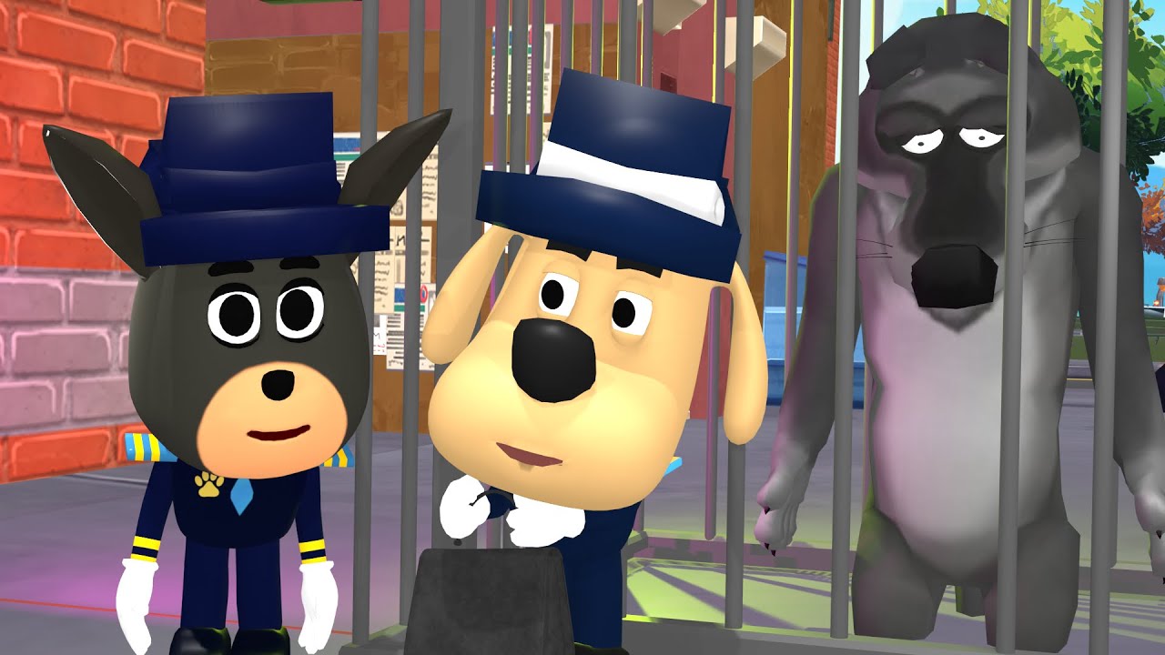 OMG!! Gray wolf captured - Who is the thief ?? Funny Story Sheriff ...