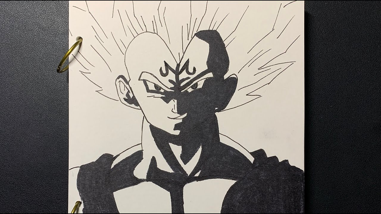 How to draw Vegeta | Speed Sketching Anime Manga Characters - YouTube