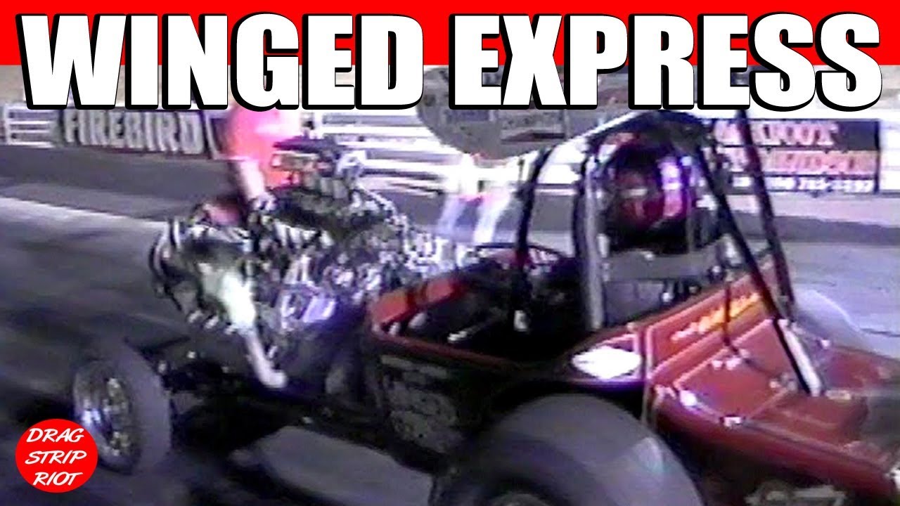 Winged Express Fuel Altered Drag Racing Nightfire Nationals - YouTube