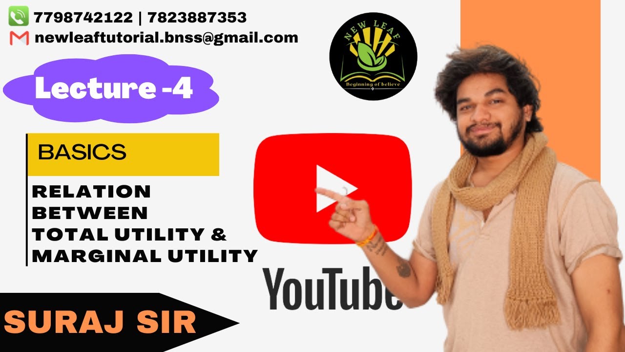 Relation Between TU & MU || #lecture 4 || Suraj Sir || - YouTube