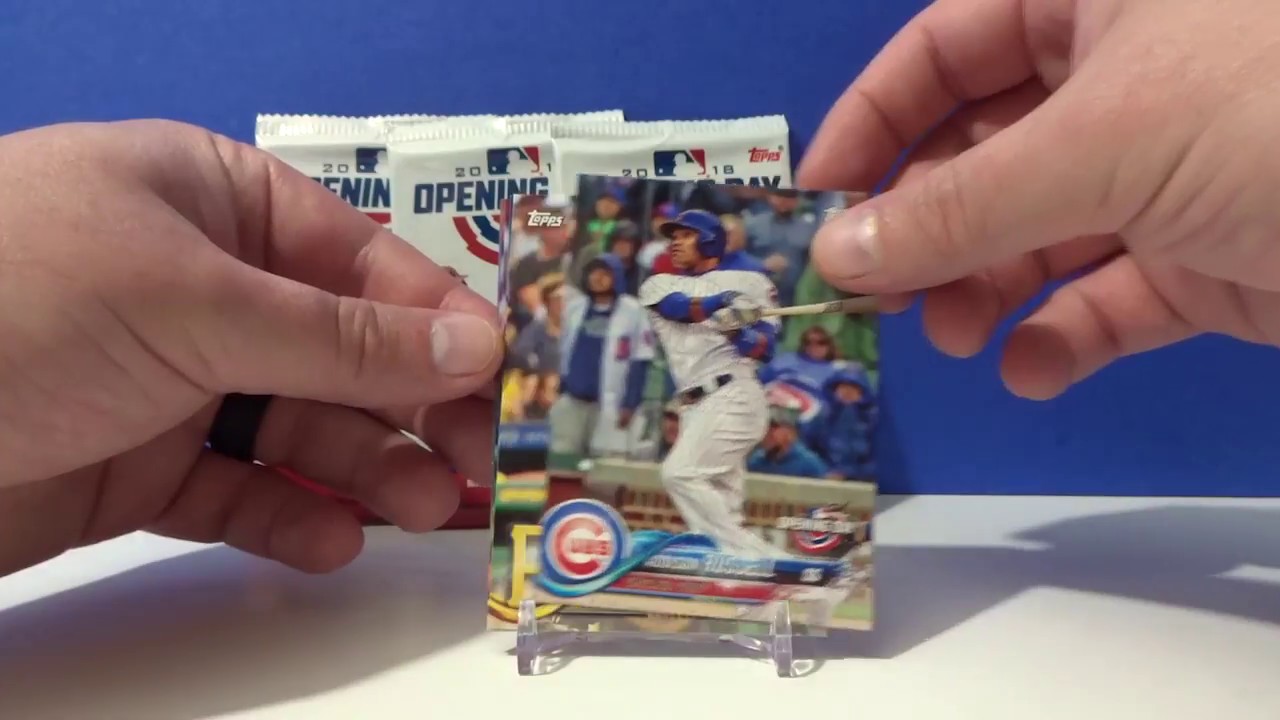 Baseball Card Pack Opening 2018 Topps Opening Day 7 - Youtube