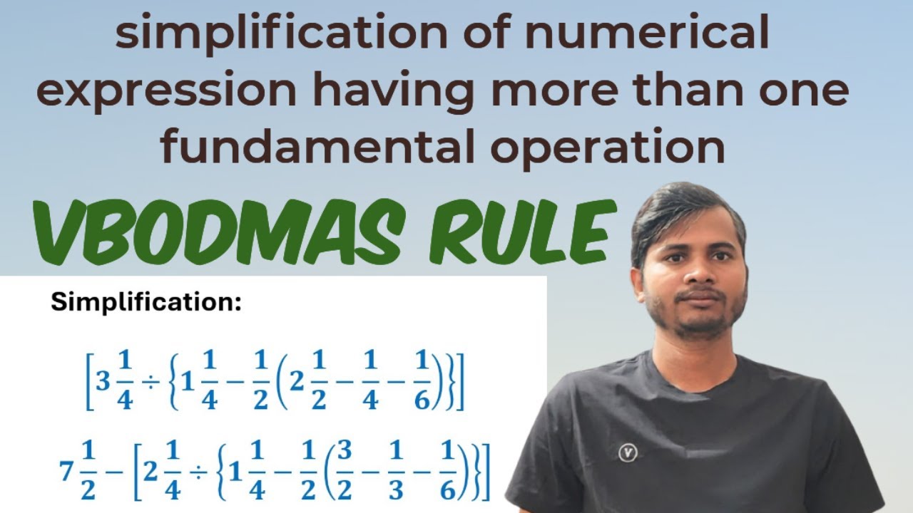 Simplification of numerical expression| fundamental operation | BODMAS ...