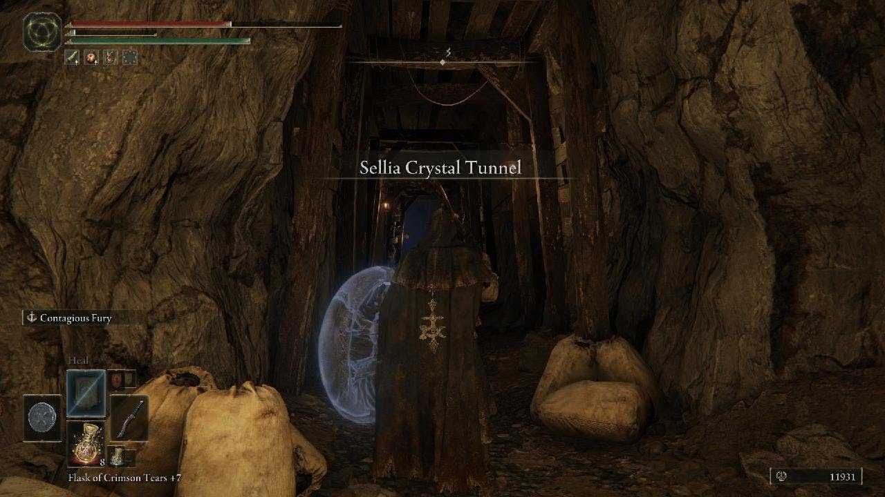 ELDEN RING Fallingstar Beast boss fight in Sellia Crystal Tunnel. - YouTube