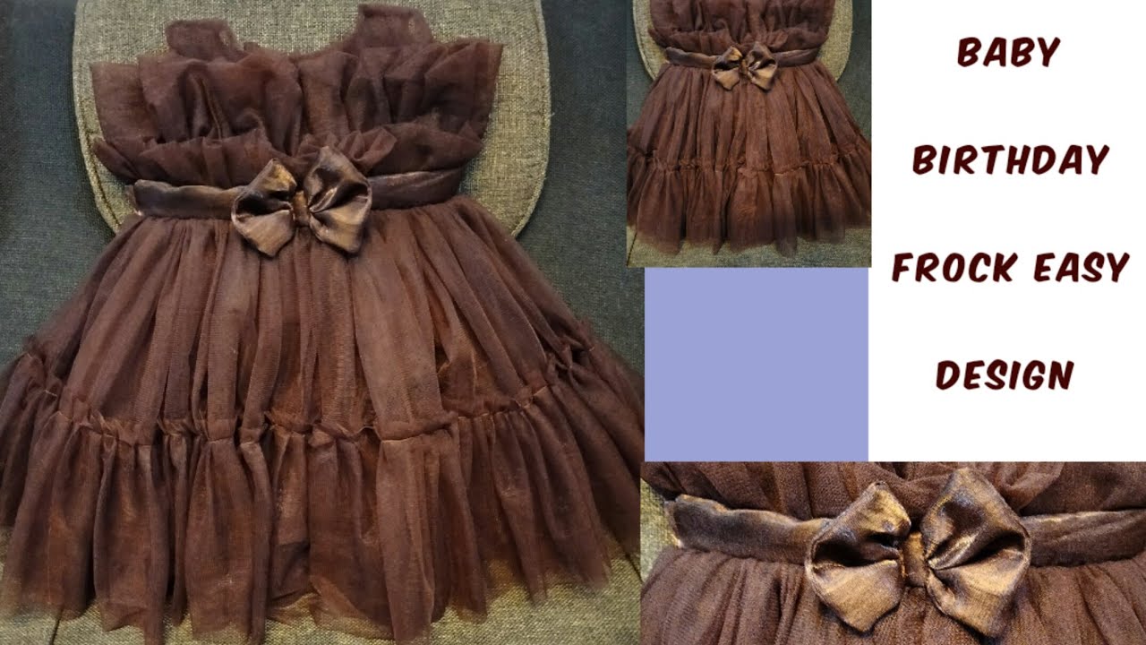 baby net frock cutting&stitching|easy to make👌only 4.5 mtr net fabric ...