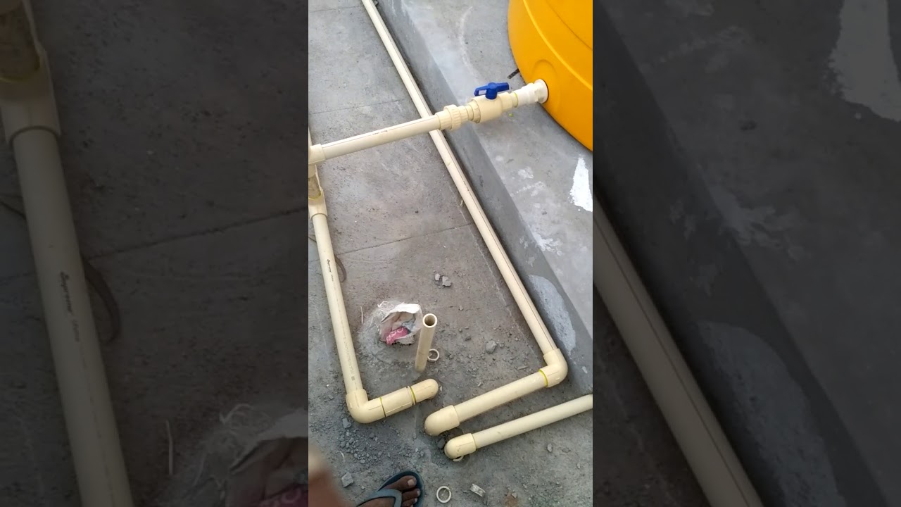 Water tank full connection - YouTube