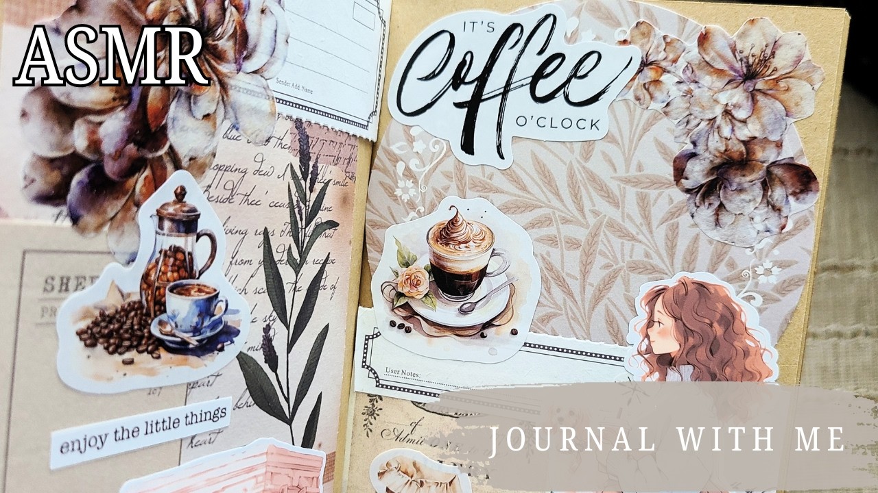 ASMR Aesthetic Journaling | Journal with Me Aesthetic | Decorating my ...