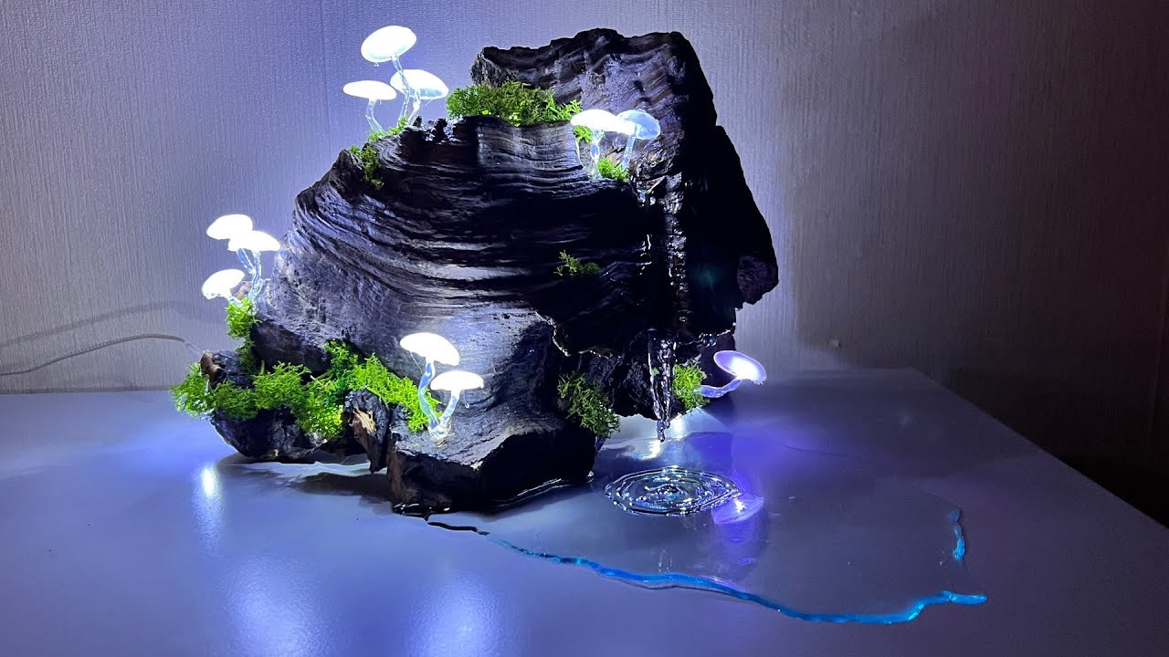 DIY Magic Mushrooms Lamp - Resin Art - YouTube