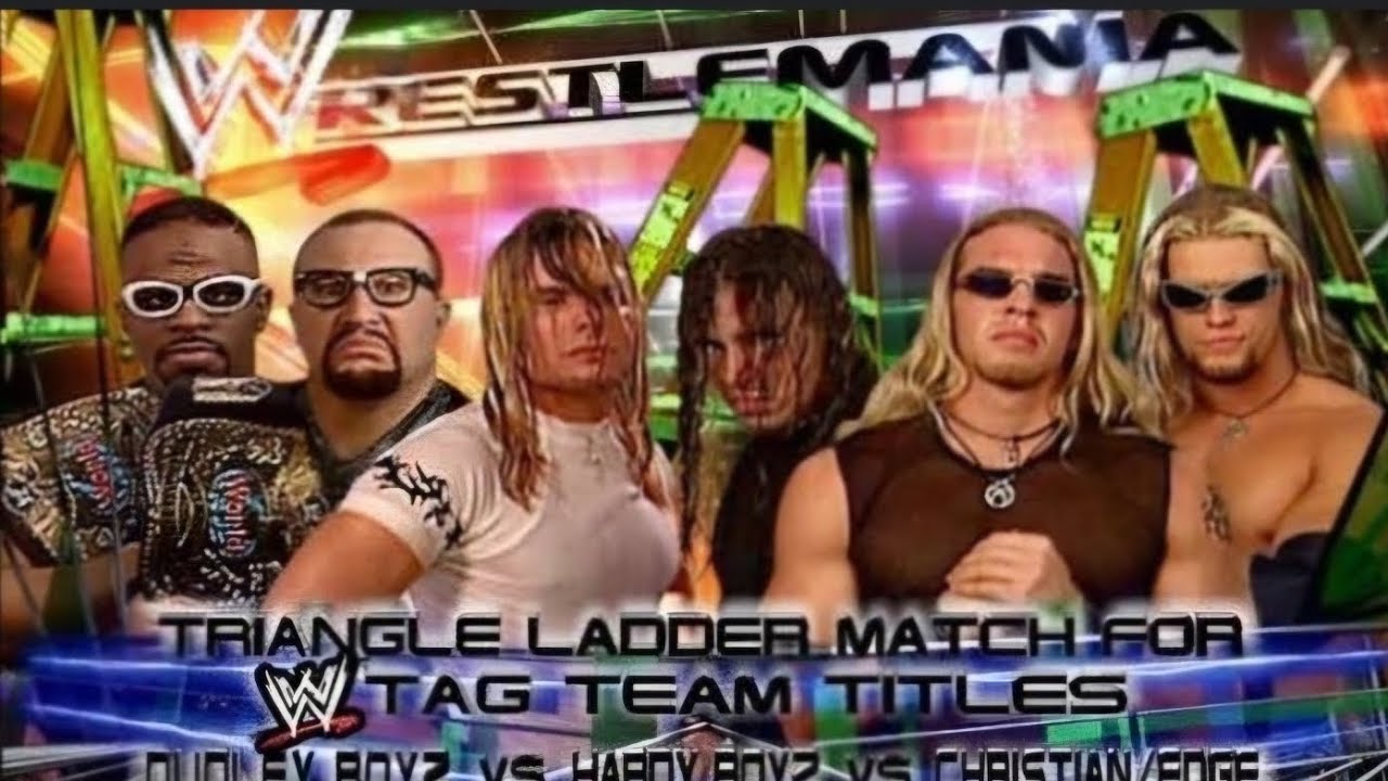 WRESTLEMANIA EXTREME LADDER MATCH FOR WWE TAG TEAM CHAMPIONSHIP WWE ...