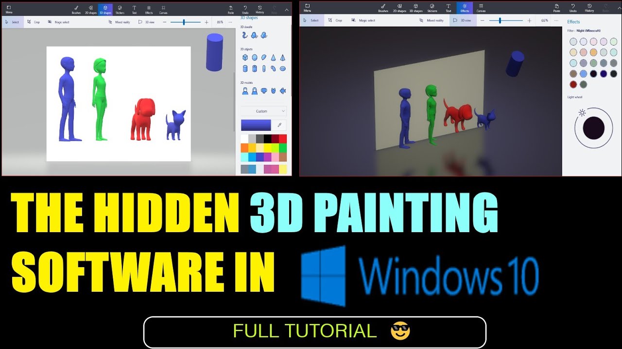 The hidden 3D painting software in Windows 10 | FACT to TECH - YouTube