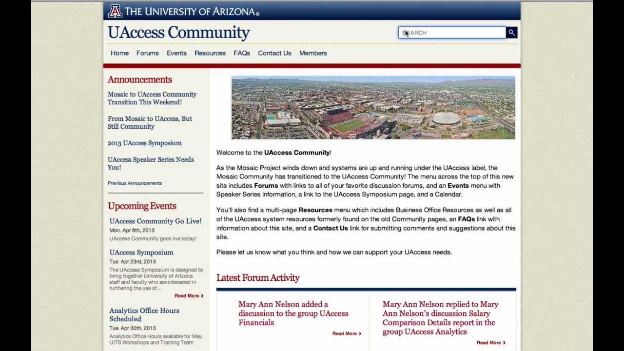 UAccess Community Welcome and Tour - YouTube